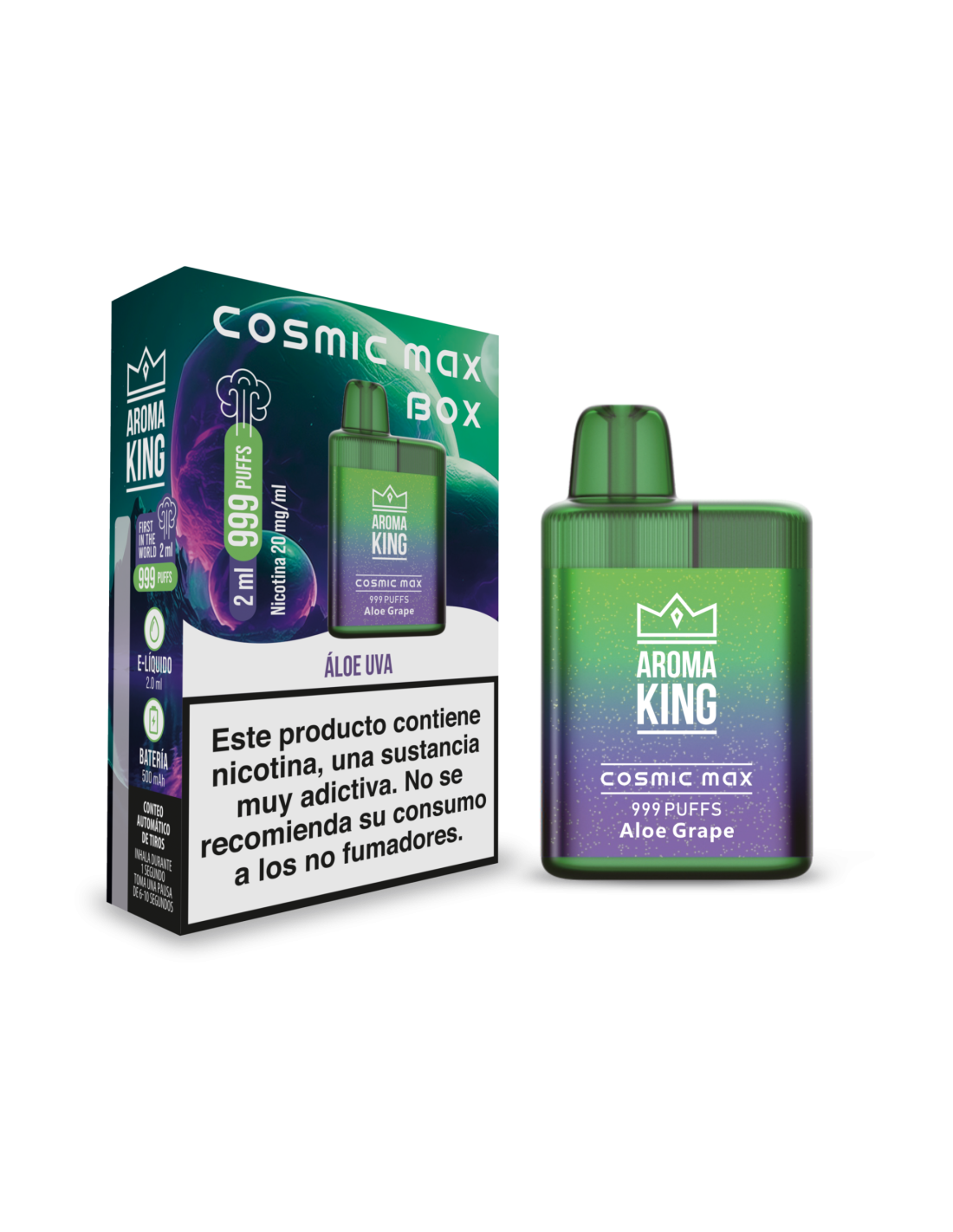 Pod Desechable AK Cosmic Max Box Aloe Grape by Aroma King 20mg ...