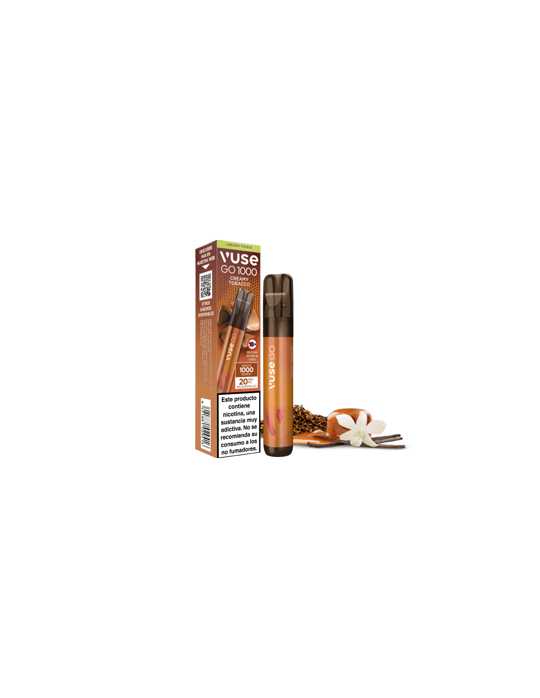 Pod Desechable Creamy Tobacco GO 1000 by Vuse | vaperdistribution.com